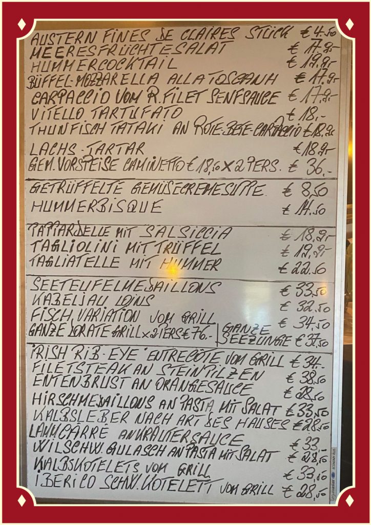 Speisekarte - Restaurant - Il Caminetto